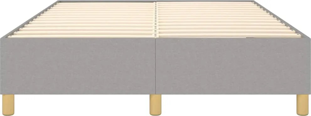 Rám postele s boxspringem světle šedý 140 x 190 cm textil 3120953