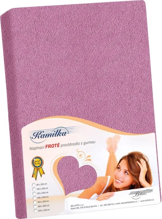 Bellatex Prostěradlo froté Fialová 100x200 cm
