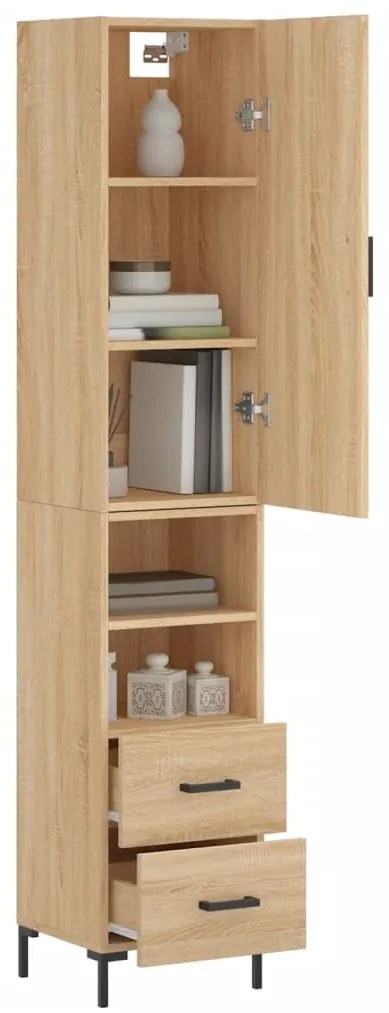 Skříň highboard dub sonoma 34,5 x 34 x 180 cm kompozitní dřevo