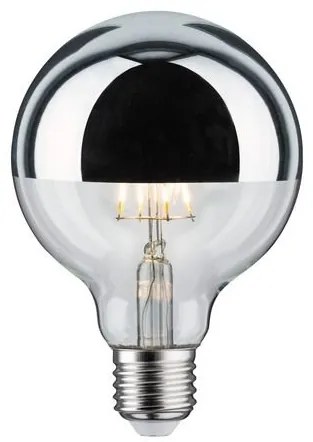 P 28387 LED žárovka Globe 95 5W E27 zrcadlový vrchlík stříbrný 230V teplá bílá 283.87 - PAULMANN