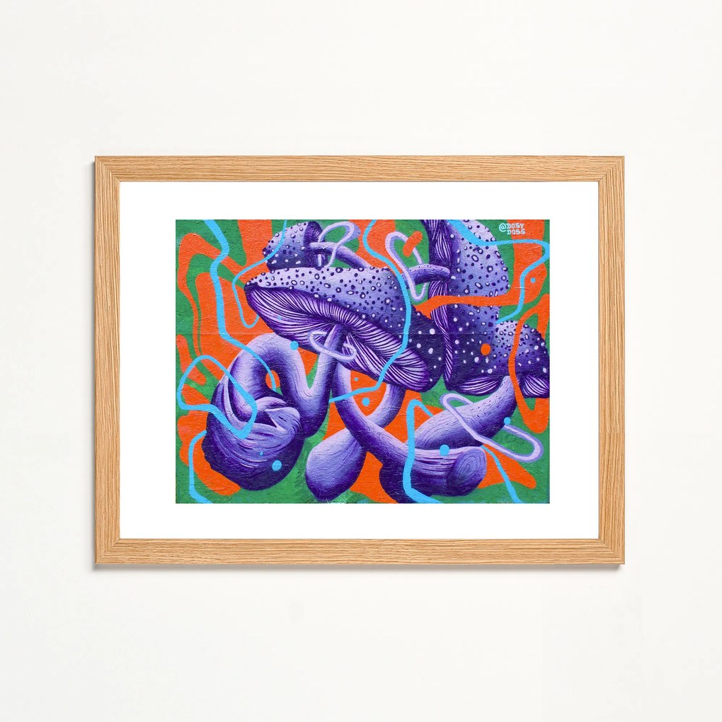 Dosy Doss | Fialové propojení Rám: Bílý, Velikost: 20 x 30 cm