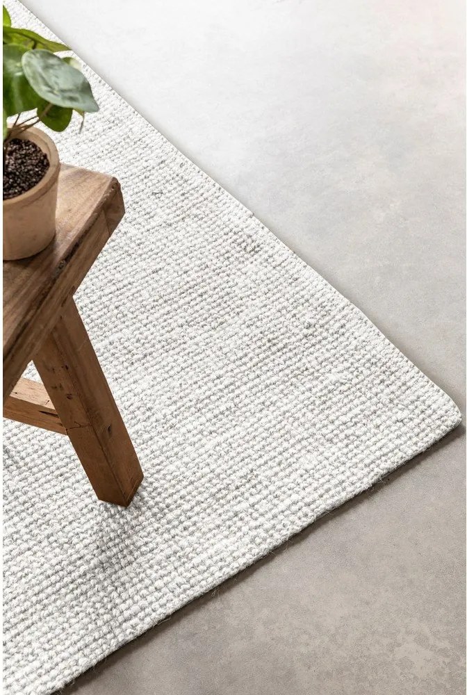 Světle šedý oboustranný/ručně tkaný jutový koberec 60x90 cm Bouclé Jaipur – Hanse Home