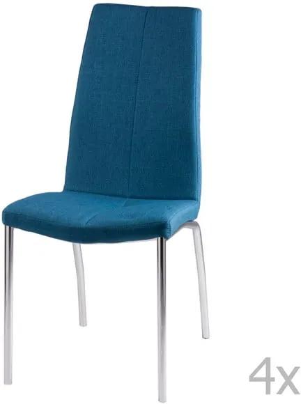 Sada 4 tmavě modrých jídelních židlí sømcasa Carla