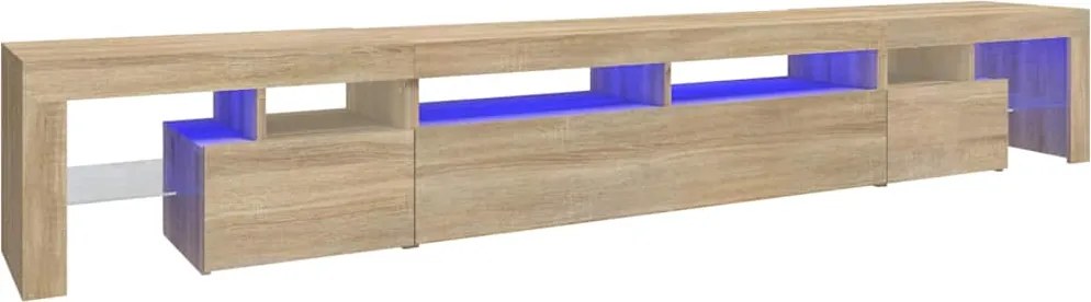 TV skříňka s LED osvětlením dub sonoma 260x36,5x40 cm 3152780