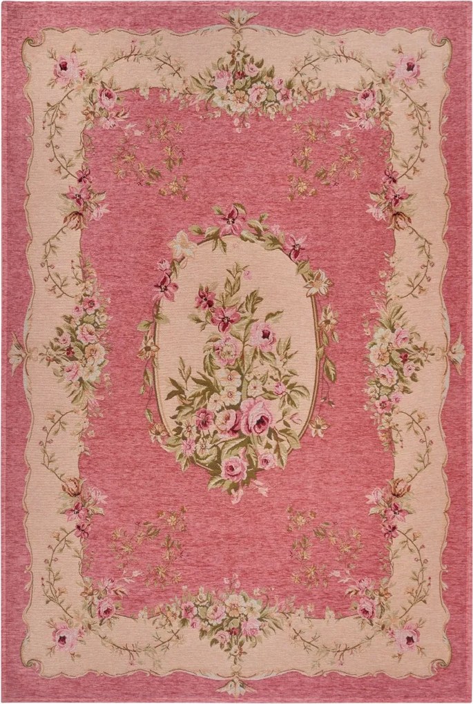 AKCIA: 60x90 cm Kusový koberec Gobelin 105863 Pink Cream, ružová, obývacia izba, Hanse Home