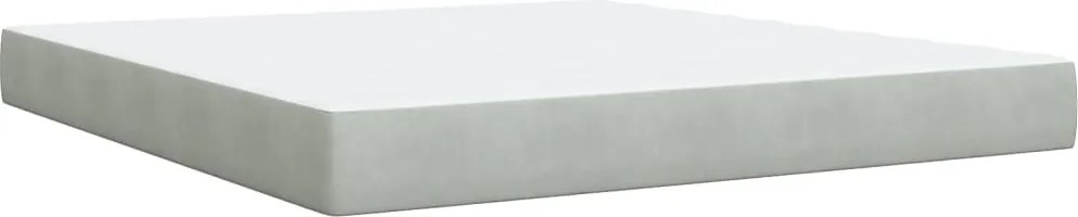 Box spring postel s matrací světle šedá 180x200 cm samet 3290984