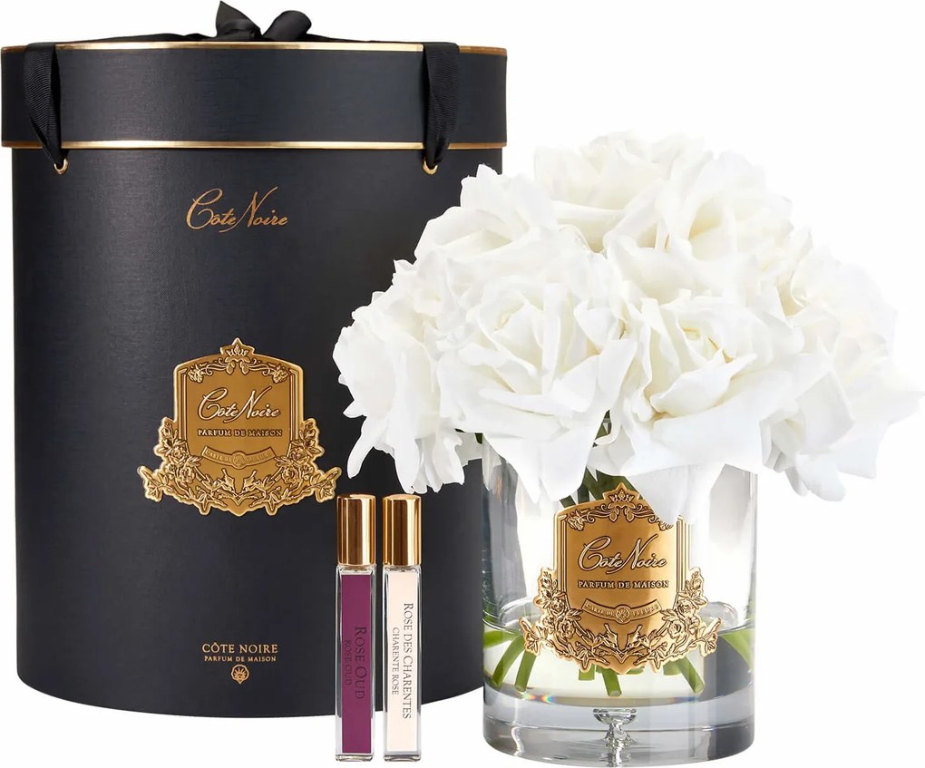 Côte Noire Luxury Grand Bouquet kytice 13 parfémovaných růží Ivory White