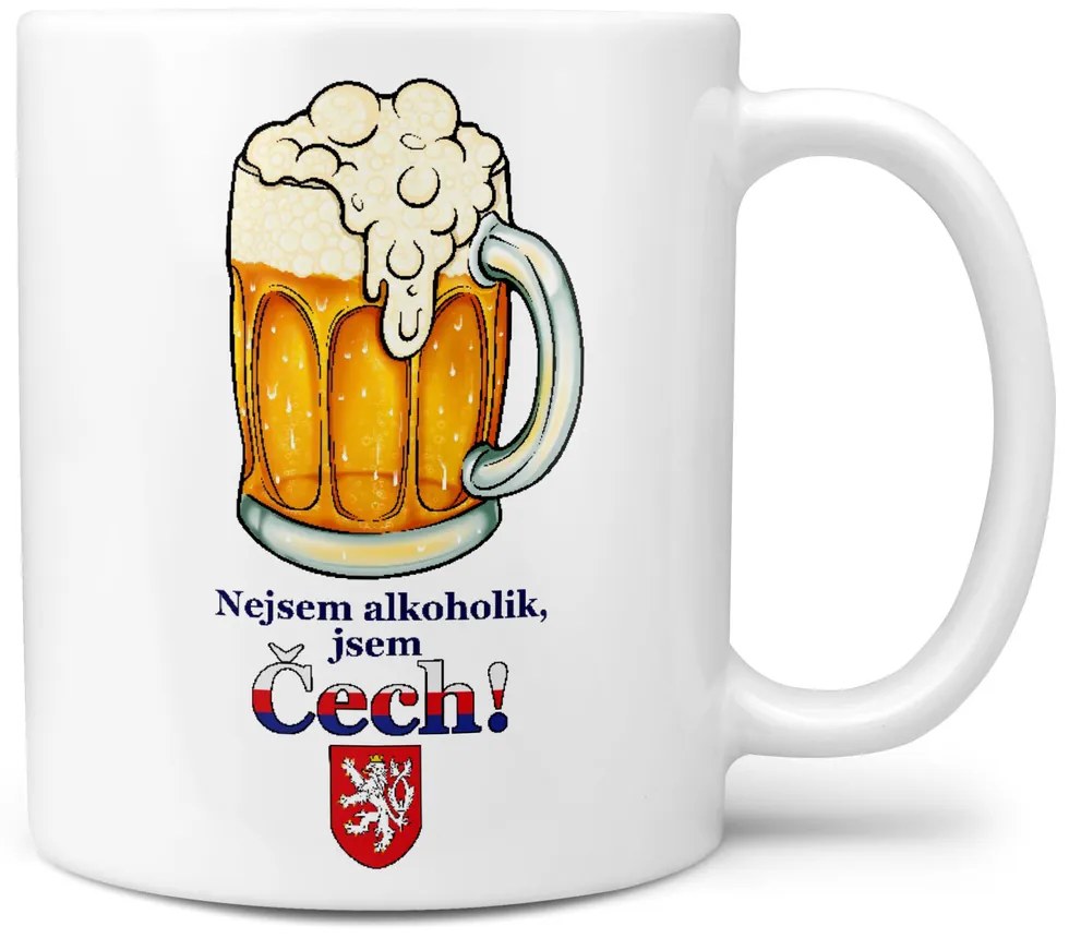 Hrnek Nejsem alkoholik, jsem Čech (Náplň hrníčku: Žádná)