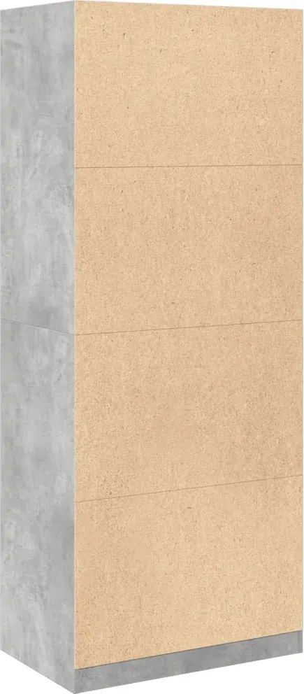 Šatní skříň betonově šedá 80 x 50 x 200 cm kompozitní dřevo 3307759
