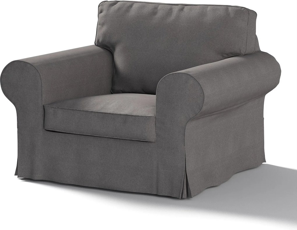 Potah na křeslo IKEA Ektorp barva šedá látka pletený vzor