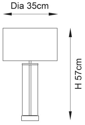 Endon 100440 - Stmívatelná stolní lampa LESSINA 1xE27/10W/230V černá