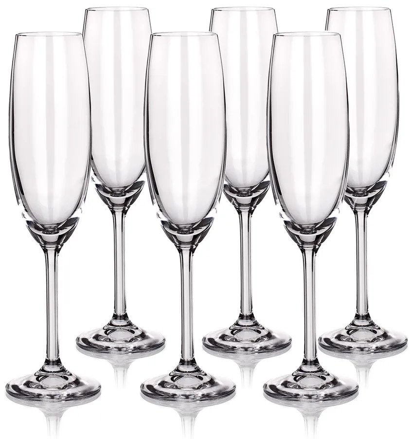 Banquet 6dílná sada sklenic na šampaňské, 220 ml