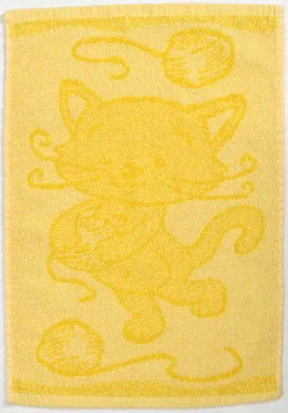 Dětský ručník Cat yellow 30x50 cm