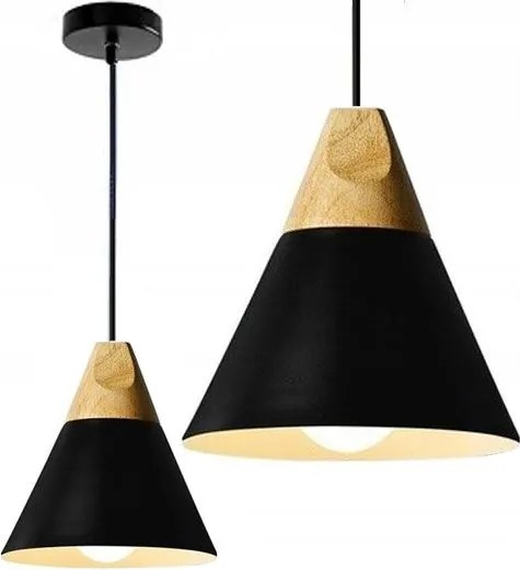 Toolight Toolight, závěsná lampa 1xE27 Scandi A, černá-hnědá, OSW-00146