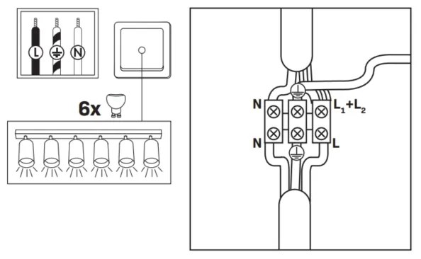 LED RGBW Stmívatelné koupelnové bodové svítidlo TURYN 6xGU10/6,5W/230V IP44 čer