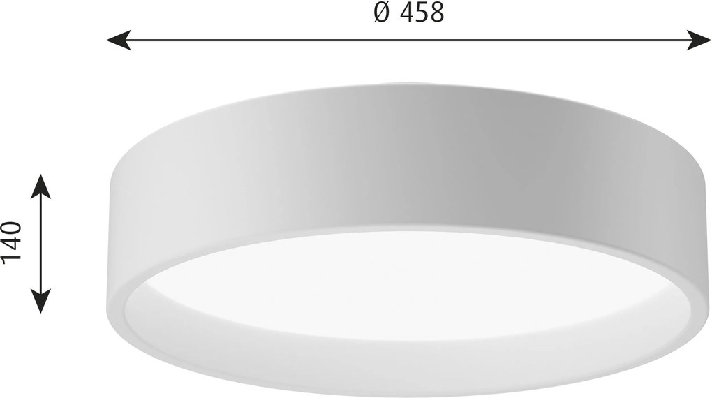 Stropní svítidlo Circle Surface LED 3000K 45,6 cm žlutá