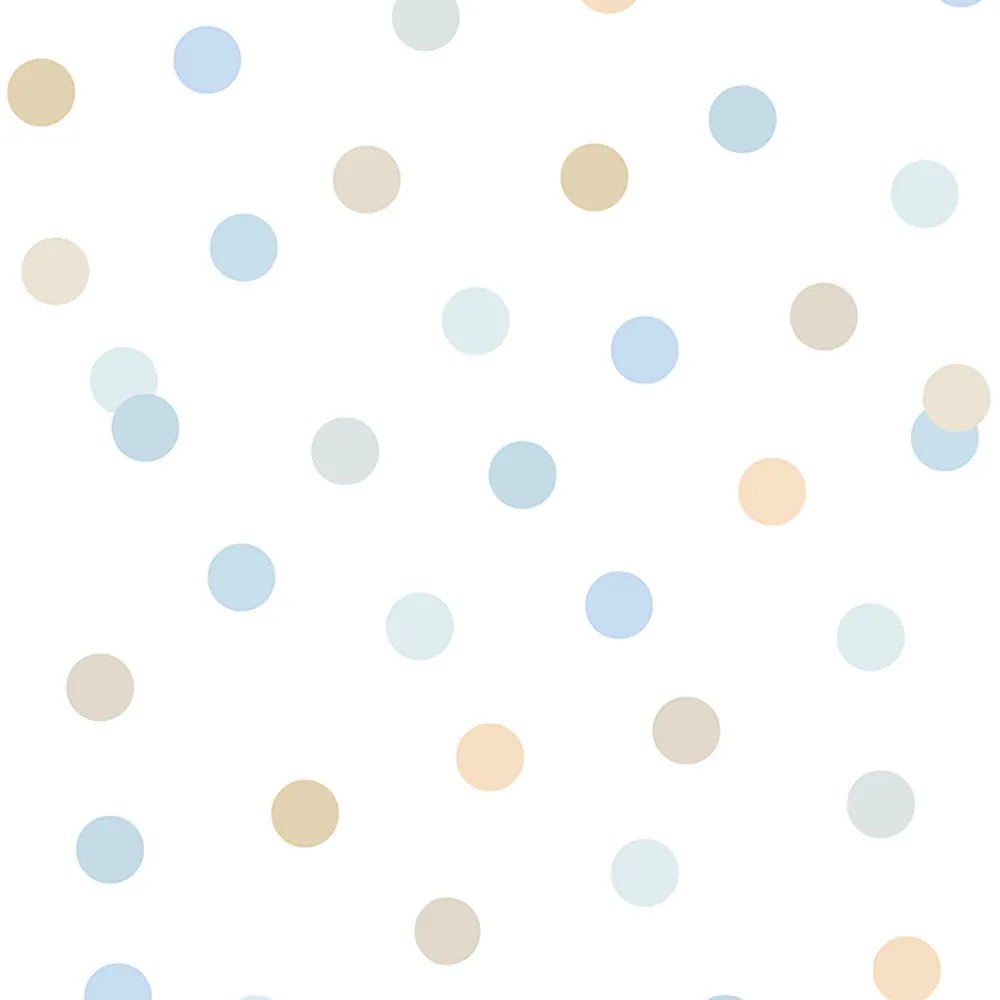 Vliesová bílá tapeta s barevnými puntíky - M51901, My Kingdom, Ugépa