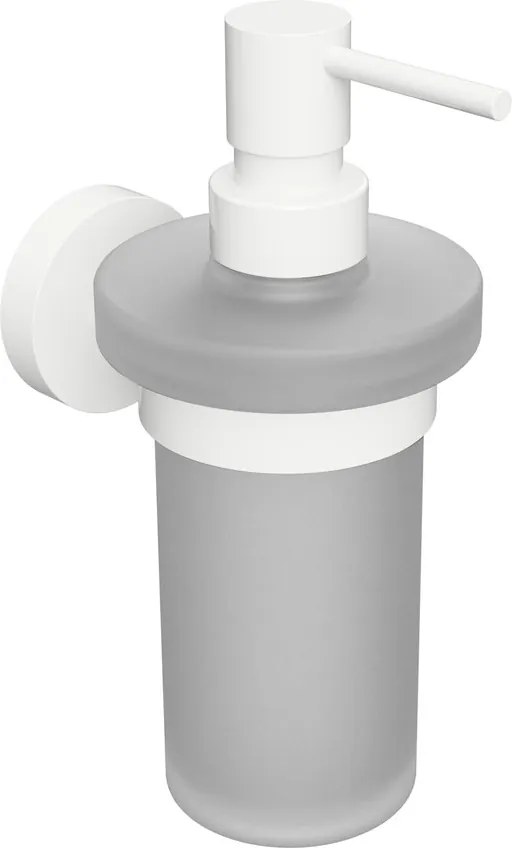 Sapho Sapho, X-ROUND WHITE dávkovač mýdla, mléčné sklo, 230ml, bílá, XR101W