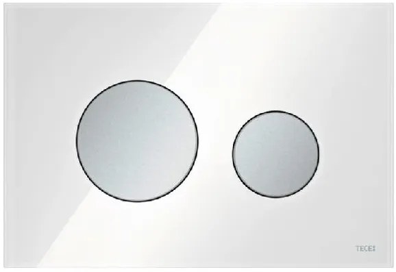 Tece TECEloop - Ovládání splachování, bílé sklo/matný chrom 9240659