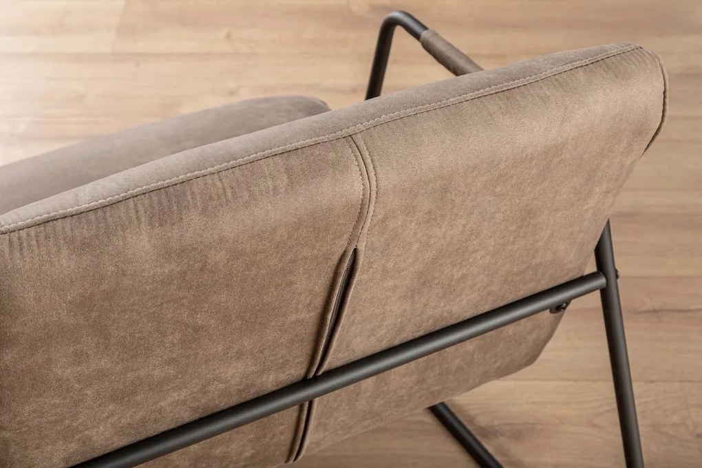Designové křeslo Derrick, šedohnědé taupe
