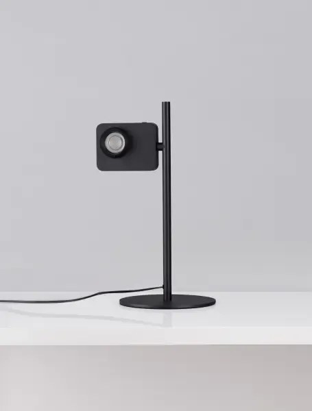 LED stmívatelná bílo-černá stolní lampa Kedros