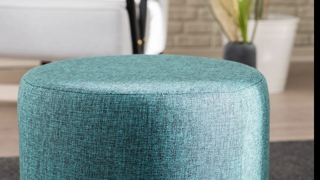 Atelier del Sofa Taburet Felix - Turquoise, Tyrkysová, Modrá