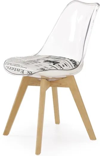 Jídelní židle K 246  masiv/eko kůže/polykarbonát