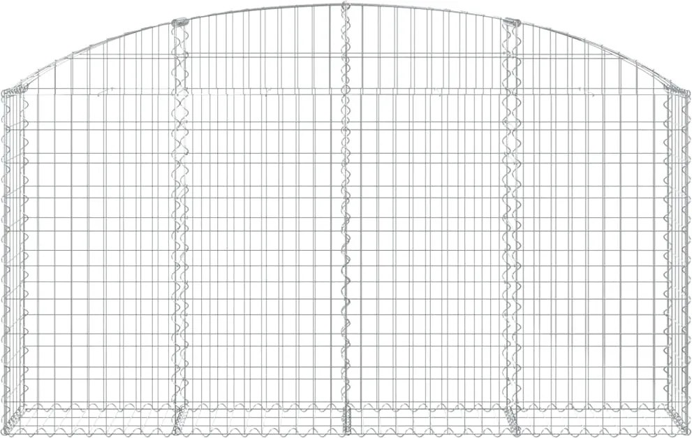 Klenutý gabionový koš 200 x 30 x 100/120 cm pozinkované železo 153465