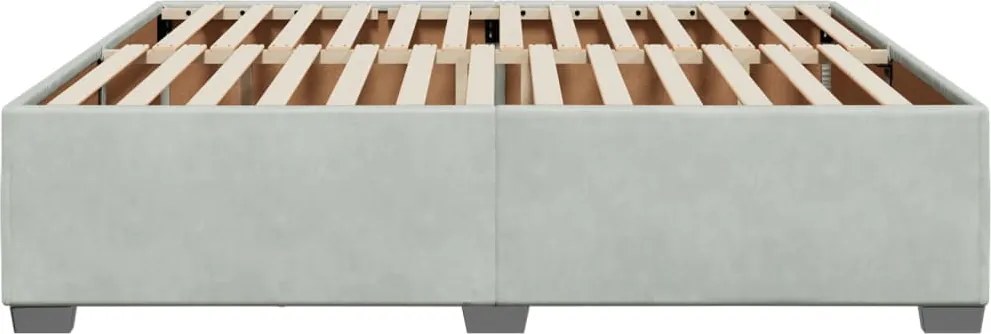 Rám postele bez matrace světle šedý 180 x 200 cm samet 3284649