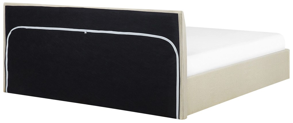 Béžová postel s úložným prostorem 160x200cm ORBEY Beliani