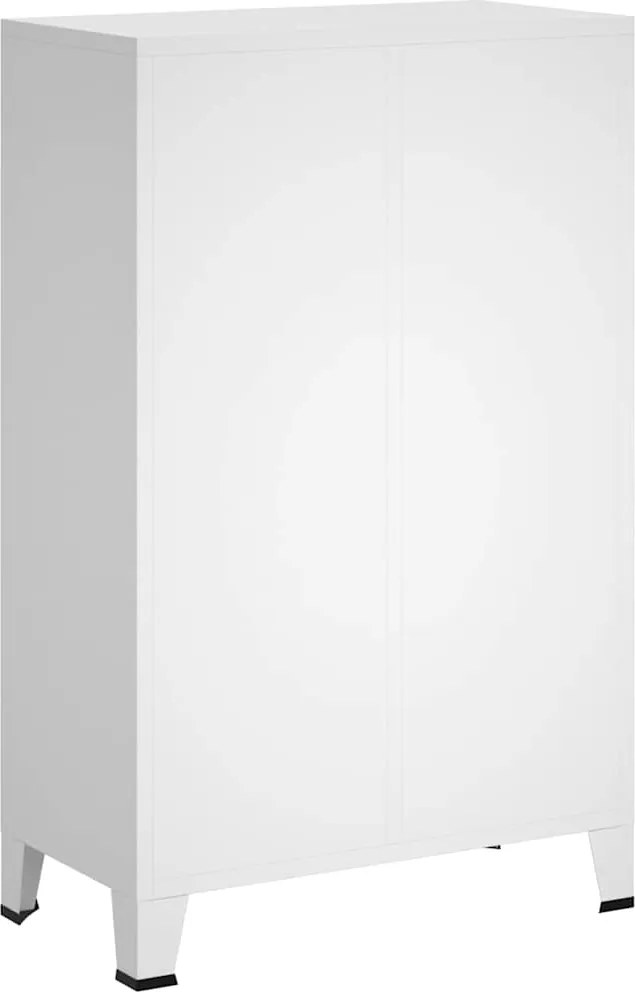 Industriální šatní skříň bílá 67 x 35 x 107 cm ocel 339611