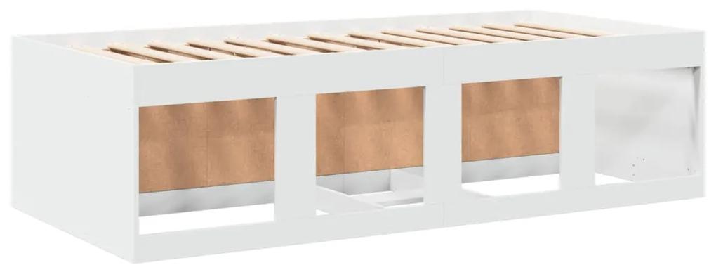 Válenda se zásuvkami bílá 90 x 200 cm kompozitní dřevo
