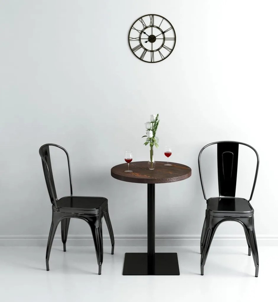 Bistro stůl MDF a ocel kulatý 60 x 75 cm 245609