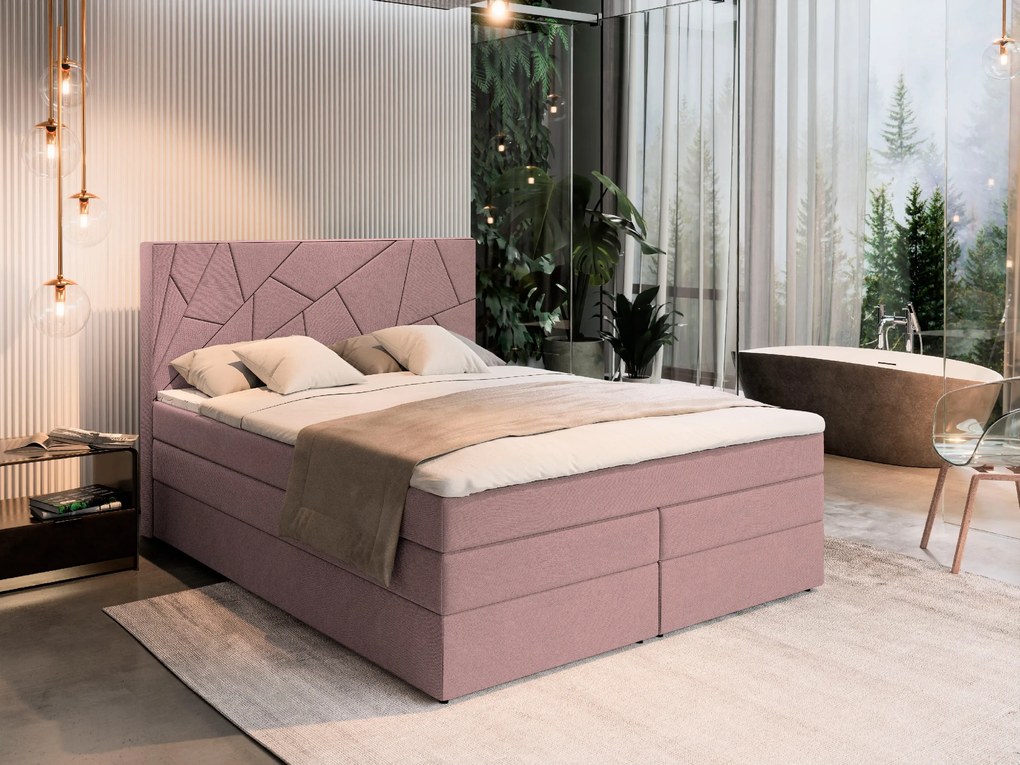 MSL Kontinentální čalouněná postel TAMARA (180 x 200 cm) Barva látky: INARI 34
