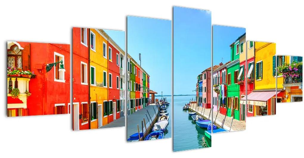 Obraz - Ostrov Burano, Benátky, Itálie (210x100 cm)