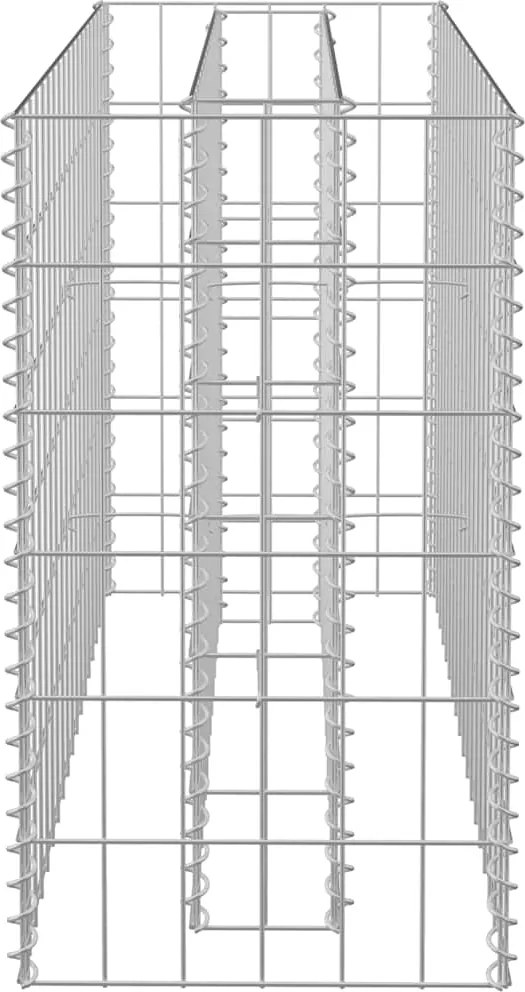 Gabionový vyvýšený záhon pozinkovaná ocel 90 x 30 x 60 cm 145630