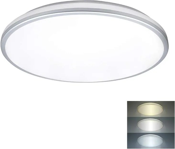 LED stropní světlo odolné vůči vlhkosti WO796 - průměr 33 cm, bílá