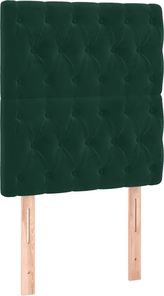 Box spring postel s matrací tmavě zelená 80 x 200 cm samet 3137992