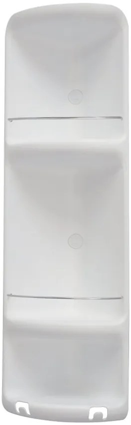 Gedy, CAESAR rohová polička se 3 patry, 226x710x160 mm, ABS plast, bílá, 7081
