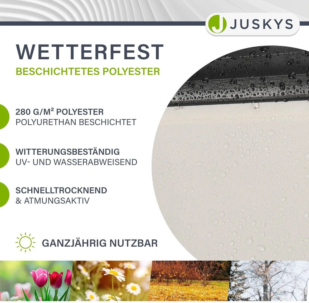 Juskys Kloubová markýza s ruční klikou Barva: šedá, Velikost: 300 × 250 cm