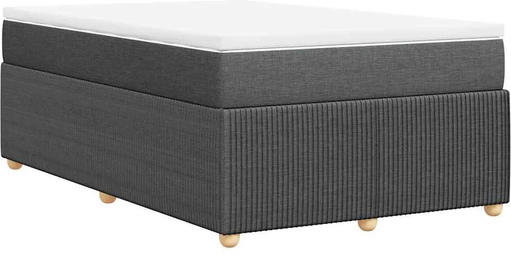 Box spring postel s matrací tmavě šedá 120x190 cm textil 3285554