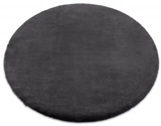 Dywany Lusczow Kulatý koberec BUNNY tmavě šedý, velikost kruh 160