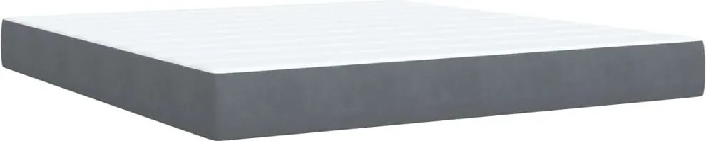 Box spring postel s matrací tmavě šedá 180x200 cm samet 3286379