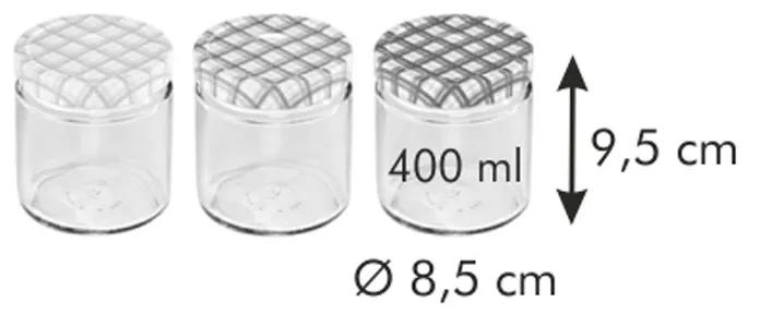 Zavařovací sklenice TESCOMA DELLA CASA 400 ml, 3 ks