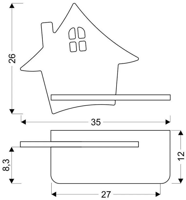 Dětská lampička HOUSE LED Candellux