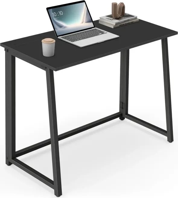 Set do pracovny ZARIMO stůl 80x40 cm, černá + křeslo AVOLA VELVET, světle šedé