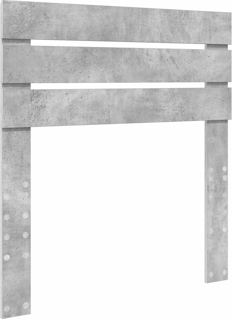 Rám postele s čelo Betonově šedá 90 x 190 cm Kompozitní dřevo 3411694