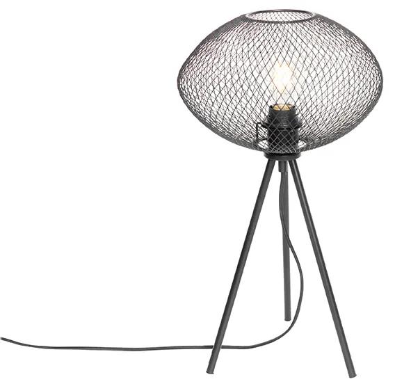 Stativ industriální stolní lampa černá - Molly