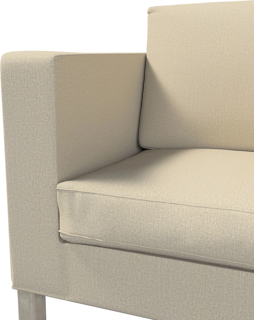 Potah na pohovku IKEA Karlanda rozkládací, krátký barva béžová látka pletený vzor