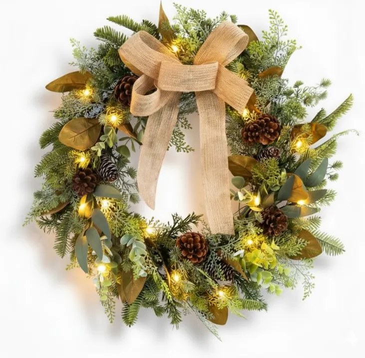Vánoční věnec na dveře WINTER GREEN Ø 45 cm